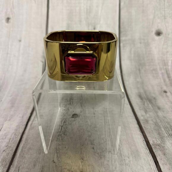 Michael Kors | Jewelry | Michael Kors Gold Ruby Cuff Bracelet | Poshmark
